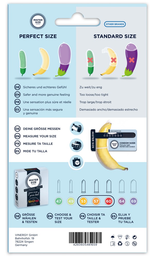 MISTER SIZE Size-Kit medium with Condom Sizer